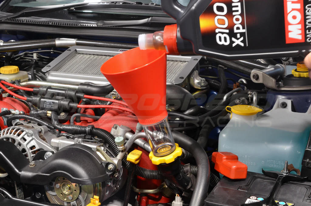 RCM Engine Oil Fill Funnel for Subaru WRX/STI/FXT/LGT (EJ20/EJ25)