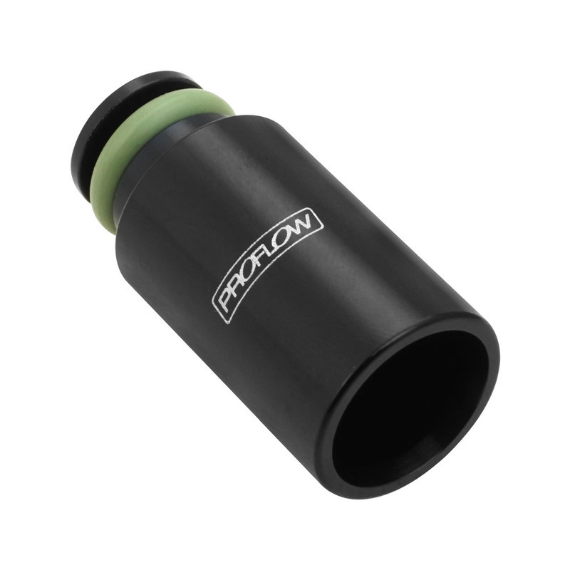 Proflow Aluminium Fuel Injector Adaptor 14mm Male To 14mm Female Long Black