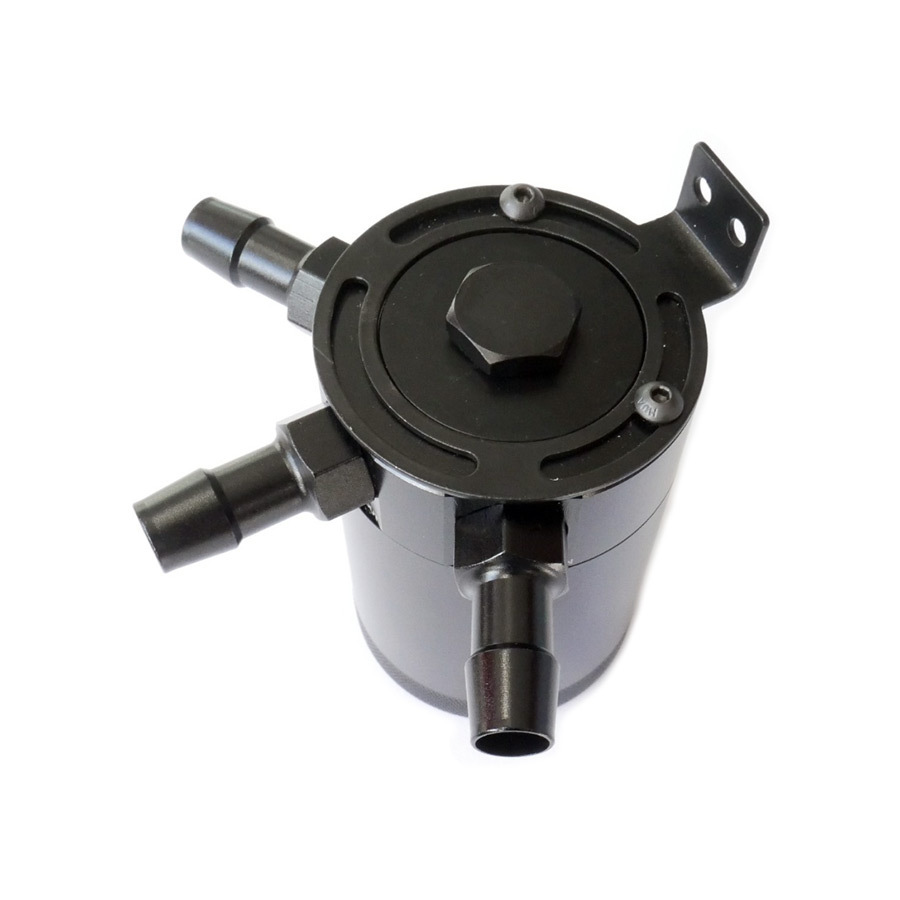 PSR Compact 3-Port Baffled Oil Catch Can V2 w/Top Vent Port for Black