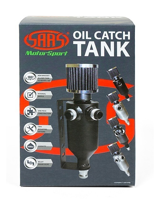 Oil Catch Can Baffle 1 X -12 AN Out Raw Aluminium 500ml
