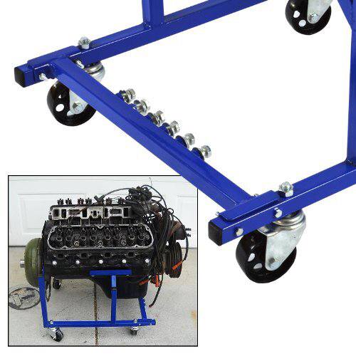 Proflow Engine Dolly Steel Blue Powder Coat Wheels Included For Ford SB ...