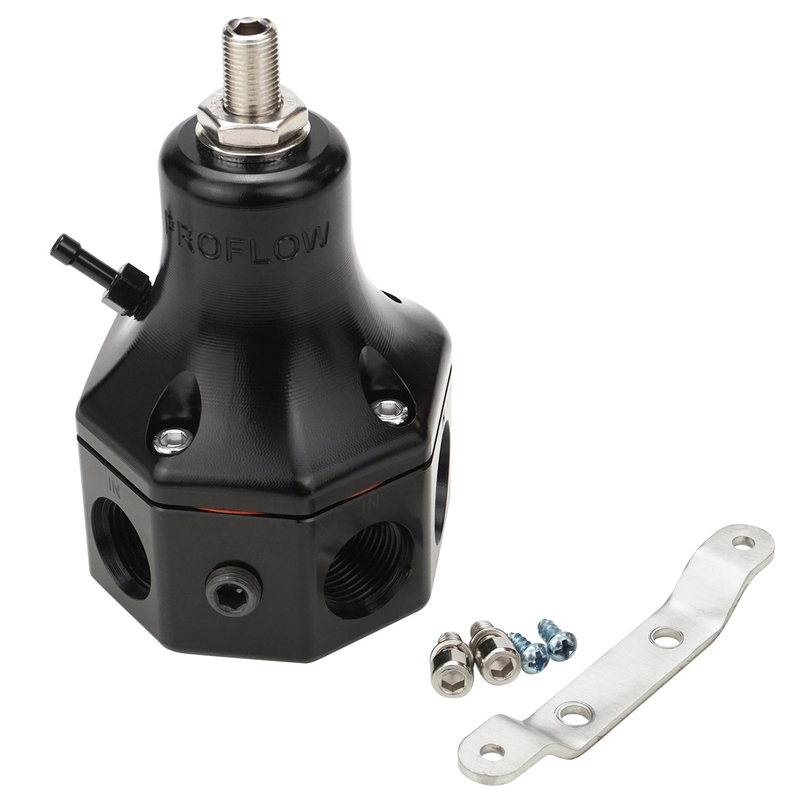 Proflow Fuel Pressure Regulator EFI Pro 30-75 PSI 4-Port Billet ...