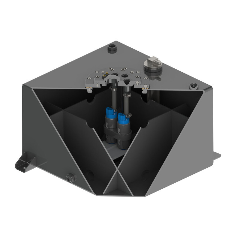 Proflow Fuel Cell EFI Baffled Tank 15 Gal (57L) Aluminium Black 510 x ...