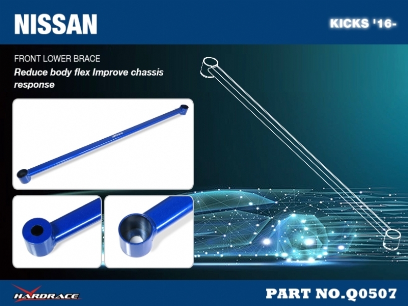 FRONT LOWER BRACE NISSAN, KICKS, P15 16-PRESENT