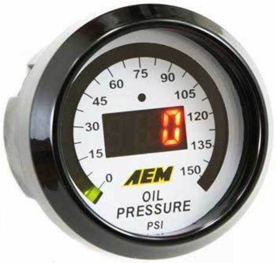 AEM 52mm Digital Oil Pressure Display Gauge 0-150psi AEM ELECTRONIC 30-4407