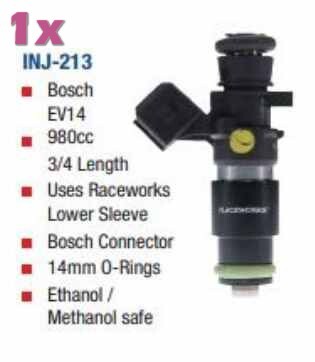 Bosch EV14 980cc 3/4 Length FUEL INJECTOR