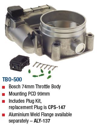 Bosch 74mm Throttle Body Mounting PCD 99mm Includes Plug Kit