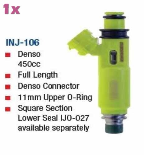 Denso 450cc Full Length Denso Connector FUEL INJECTOR