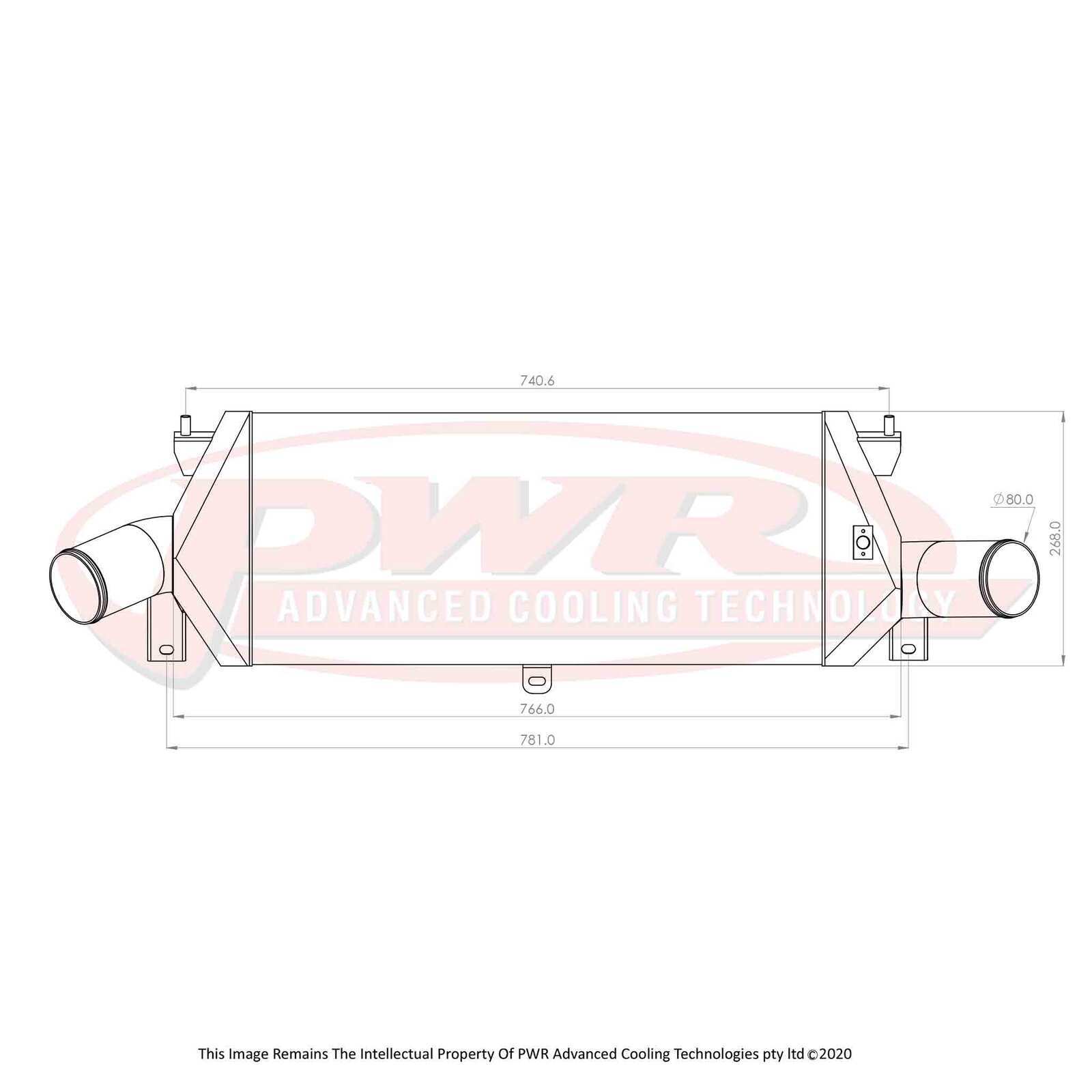 PWR 81mm Intercooler for Nissan Skyline R34 GTR 99-02)