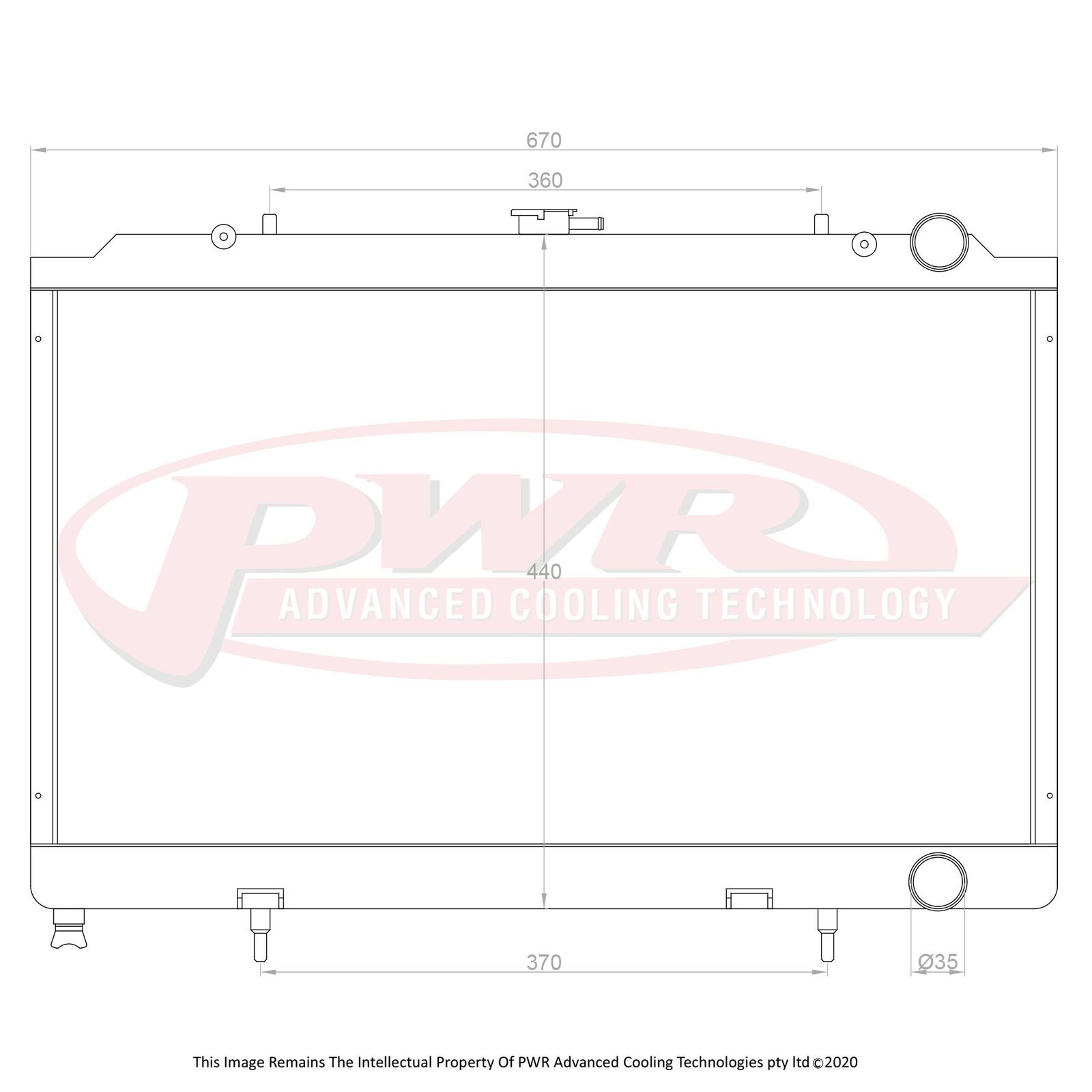 PWR 42mm Radiator (Silivia 180SX S13 CA18/DET 88-90)