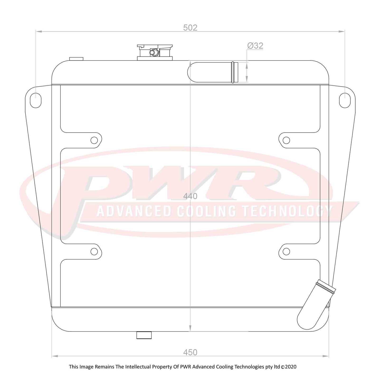 PWR 55mm Radiator for Alfa Romeo 1750 GTV 67-72/2000 GTV 70-77) w/ 13 ...