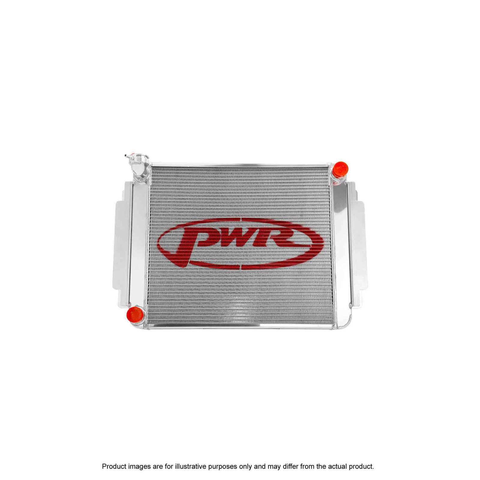 PWR 55mm Crossflow Radiator for Holden HJ-HZ V8 Auto 71-80) w/ 16" SPAL ...