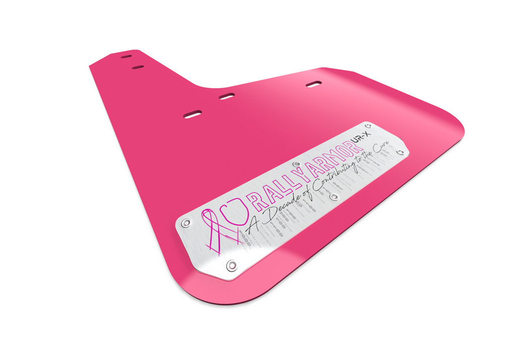 Rally Armor for Ford Focus ST & RS Pink Mud Flap Silver Emblem 2012-18