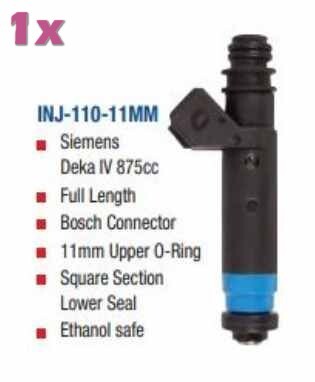 Siemens Deka IV 875cc Full Length Bosch Connector FUEL INJECTOR