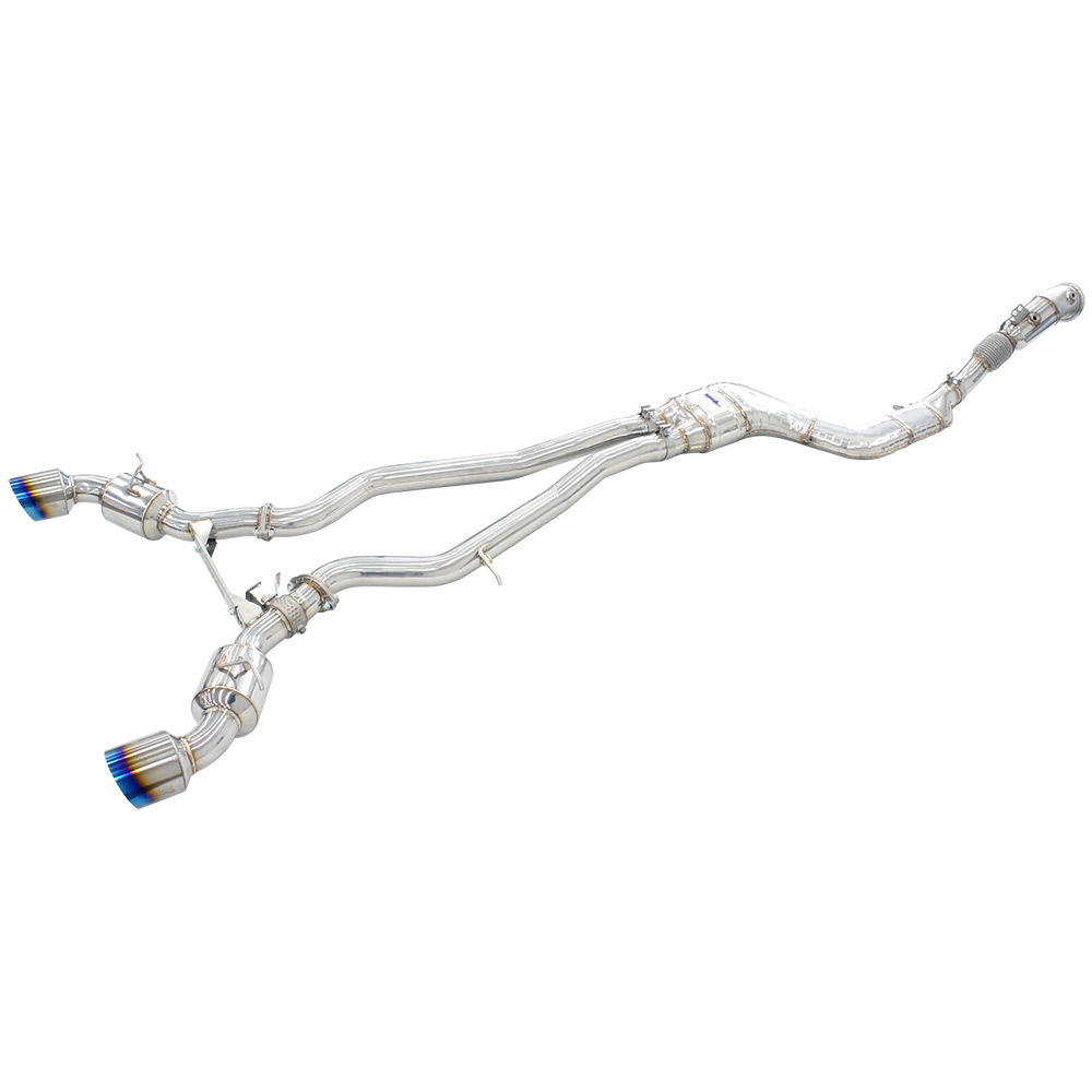 Invidia Dual N1 Turbo Back Exhaust w/Catted Down Pipe Ti Tips