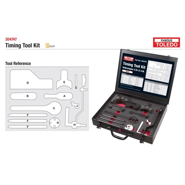 TOLEDO Toledo Timing Tool Kit - Volkswagen 304747, TOLEDO, TOLEDO-304747