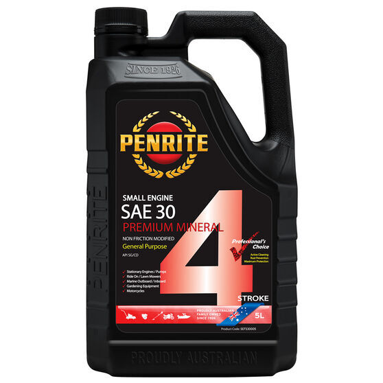 Penrite Small Engine 4 Stroke Engine Oil - SAE30, 5 Litre