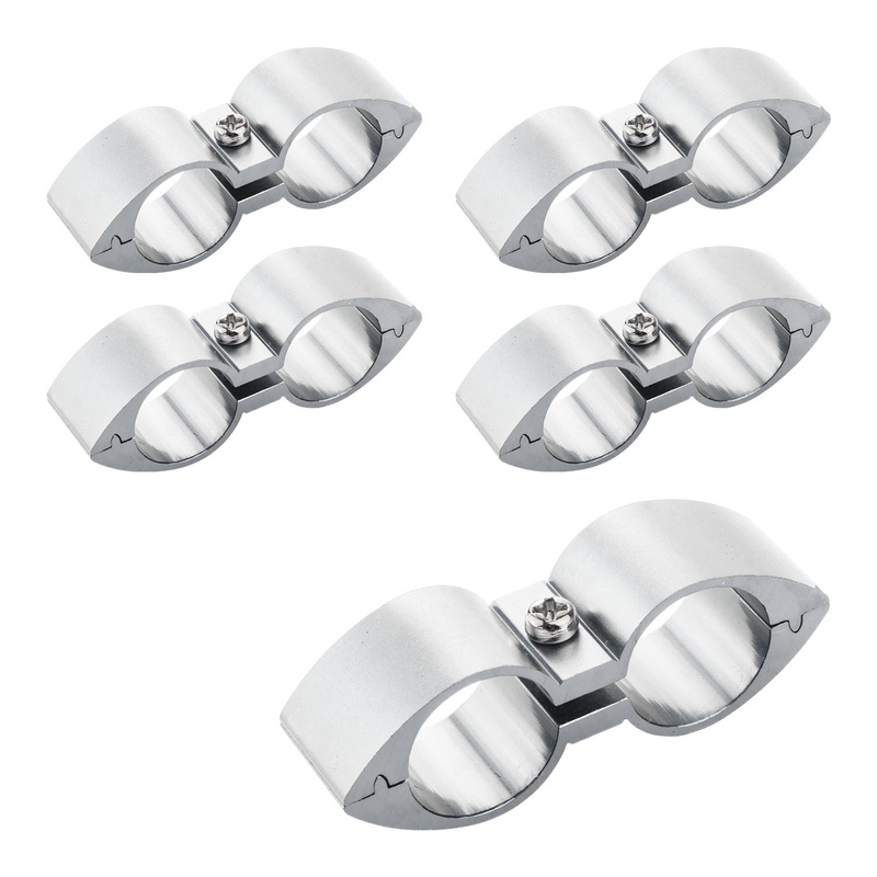 Proflow Twin Hose Clamp Separators 5 pack 03AN Silver 6.5mm Hole