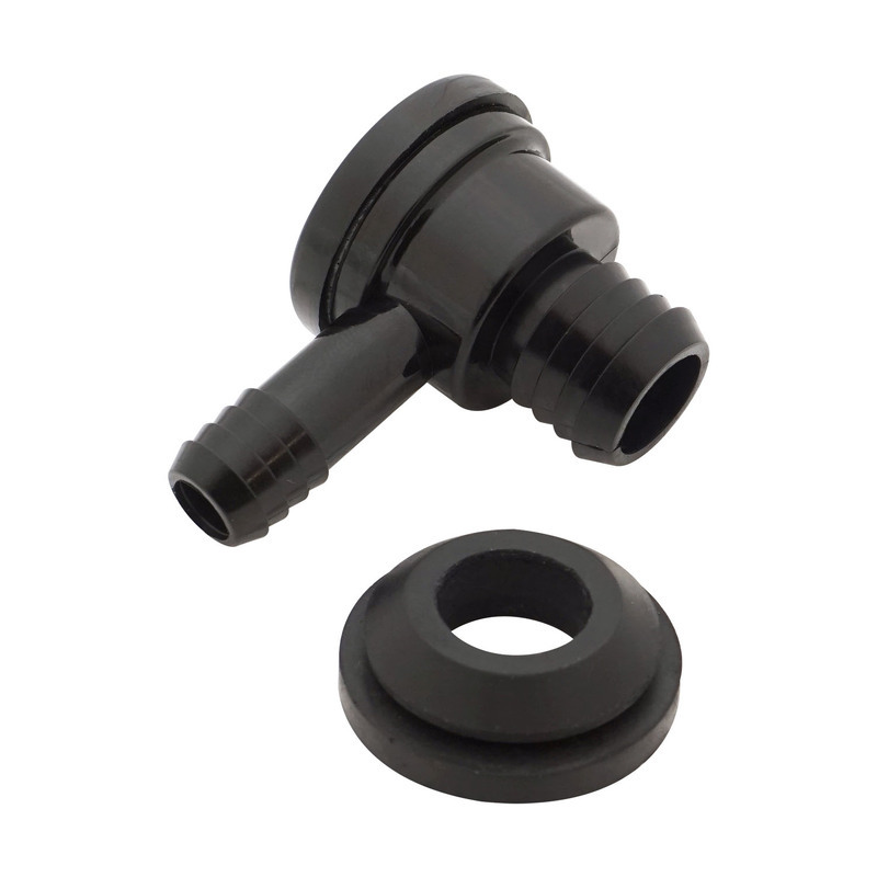 Proflow Brake Booster Check Valve Black Plastic 3/8in. Hose Barb ...
