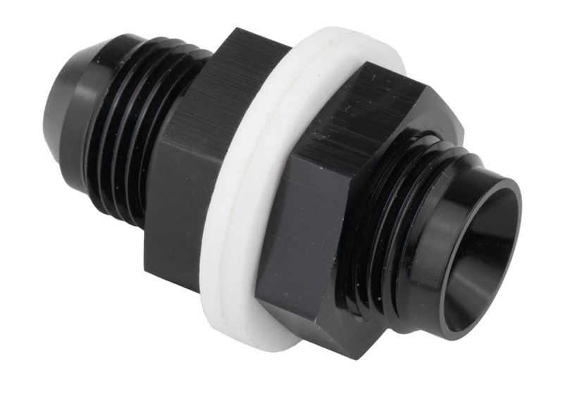 Proflow Fitting Fuel Cell Male bulkhead -08AN Black