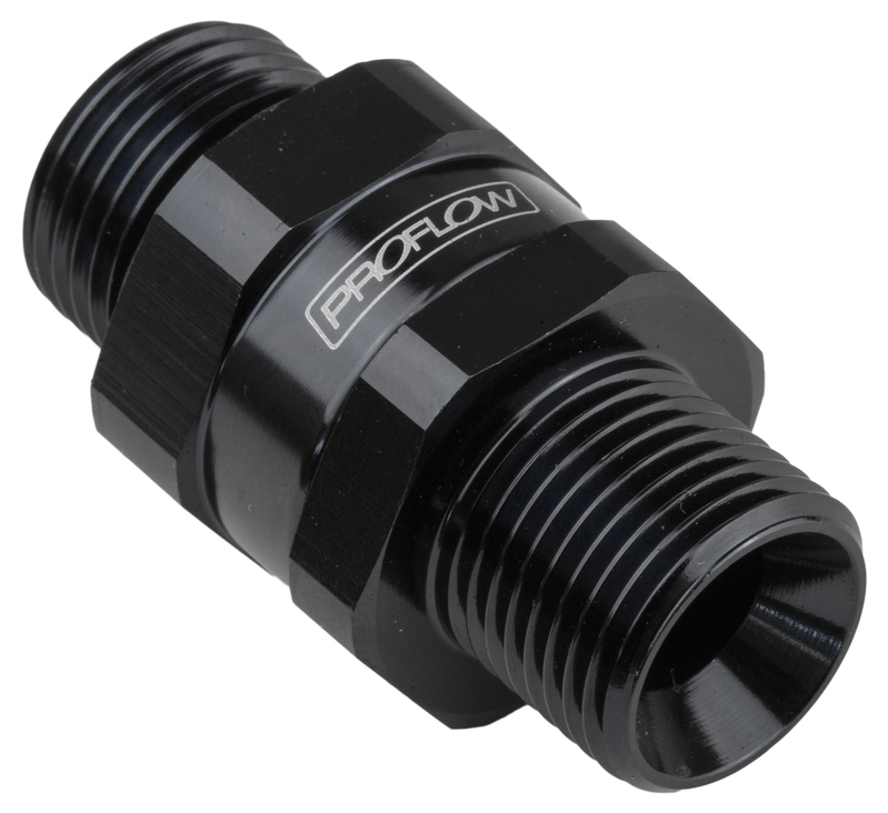 Proflow Fitting Male Swivel adaptor 18mm x 1.50 To Male -08AN Black