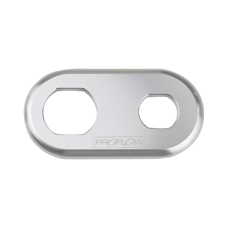 Proflow Bulkhead Aluminium Plates 2 Hole Polished