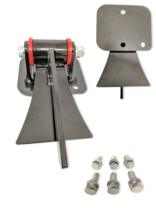 Proflow Motor Mounts Conversion Bolt-In Steel Polyurethane Black/Red ...