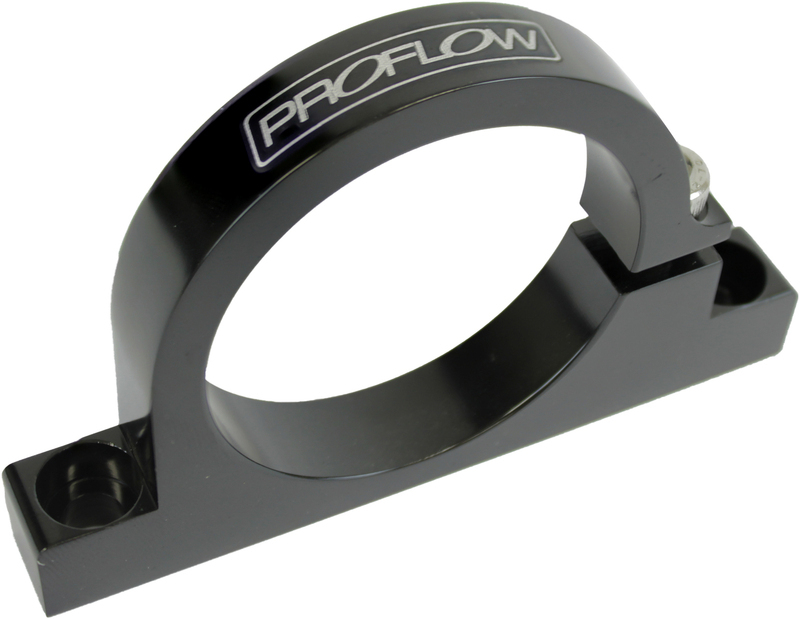 Proflow Fuel Filter Brackets Single 50 mm hole Aluminium Black Anodised
