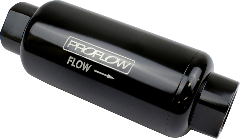 Proflow Fuel Filter Inline Mount Billet Aluminium Black Anodised 100 ...