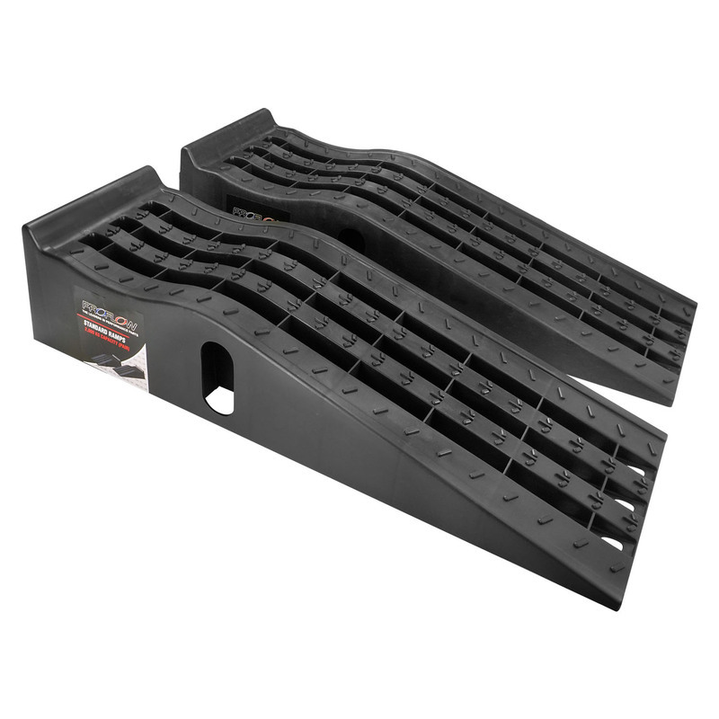 Proflow Car Ramps 1000kg Capacity Each Black Plastic Pair