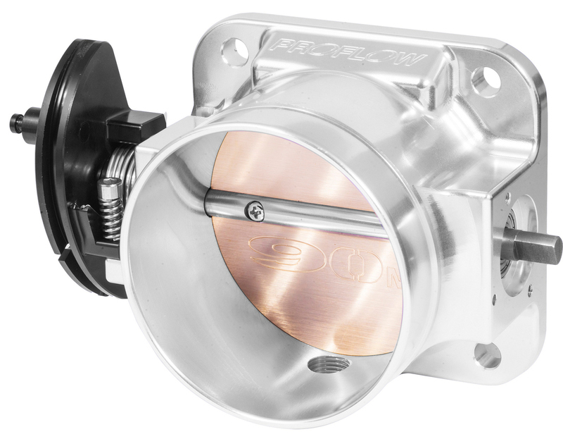 Proflow Throttle Body Universal 90mm Bore Size MPI Billet Aluminium Natural