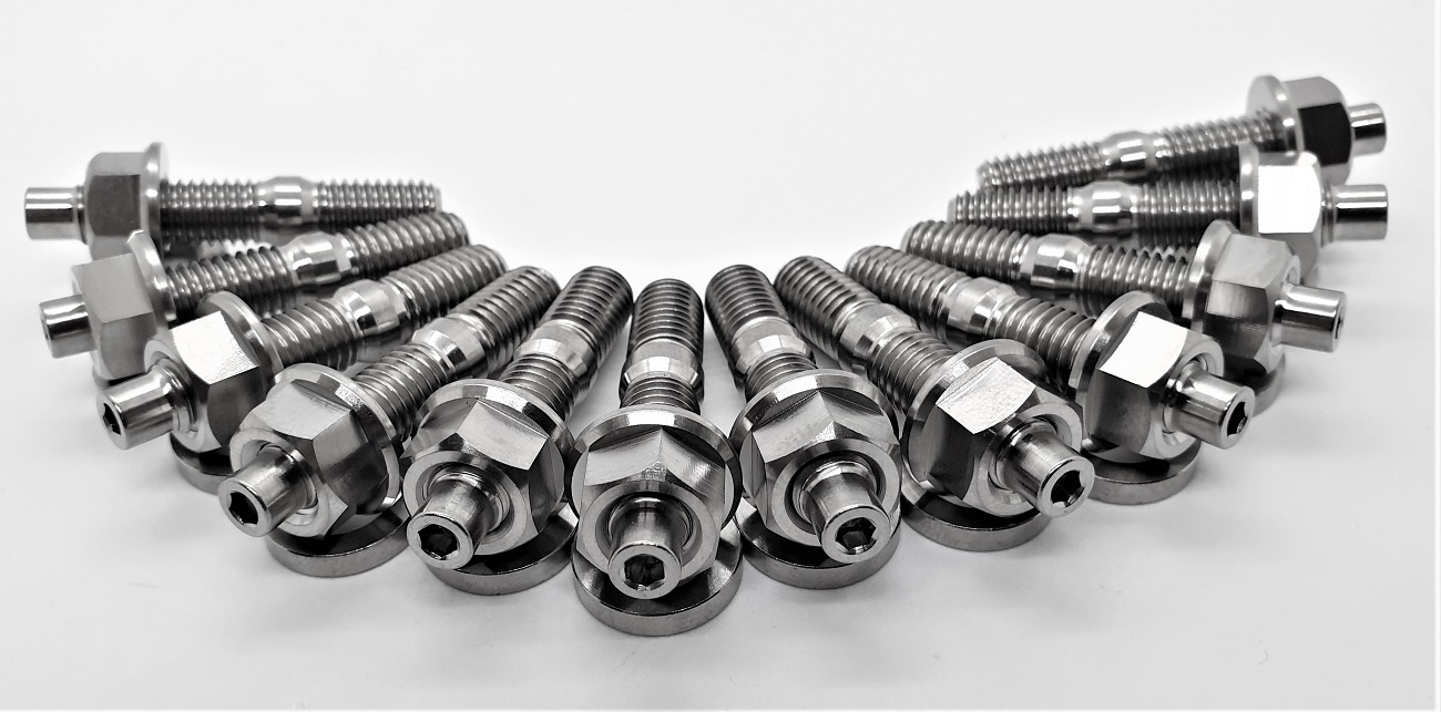 TITANIUM BMW M7 FLANGE HEX EXHAUST MANIFOLD STUD KIT