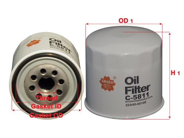 Sakura C-5811 Oil Filter - C-5811