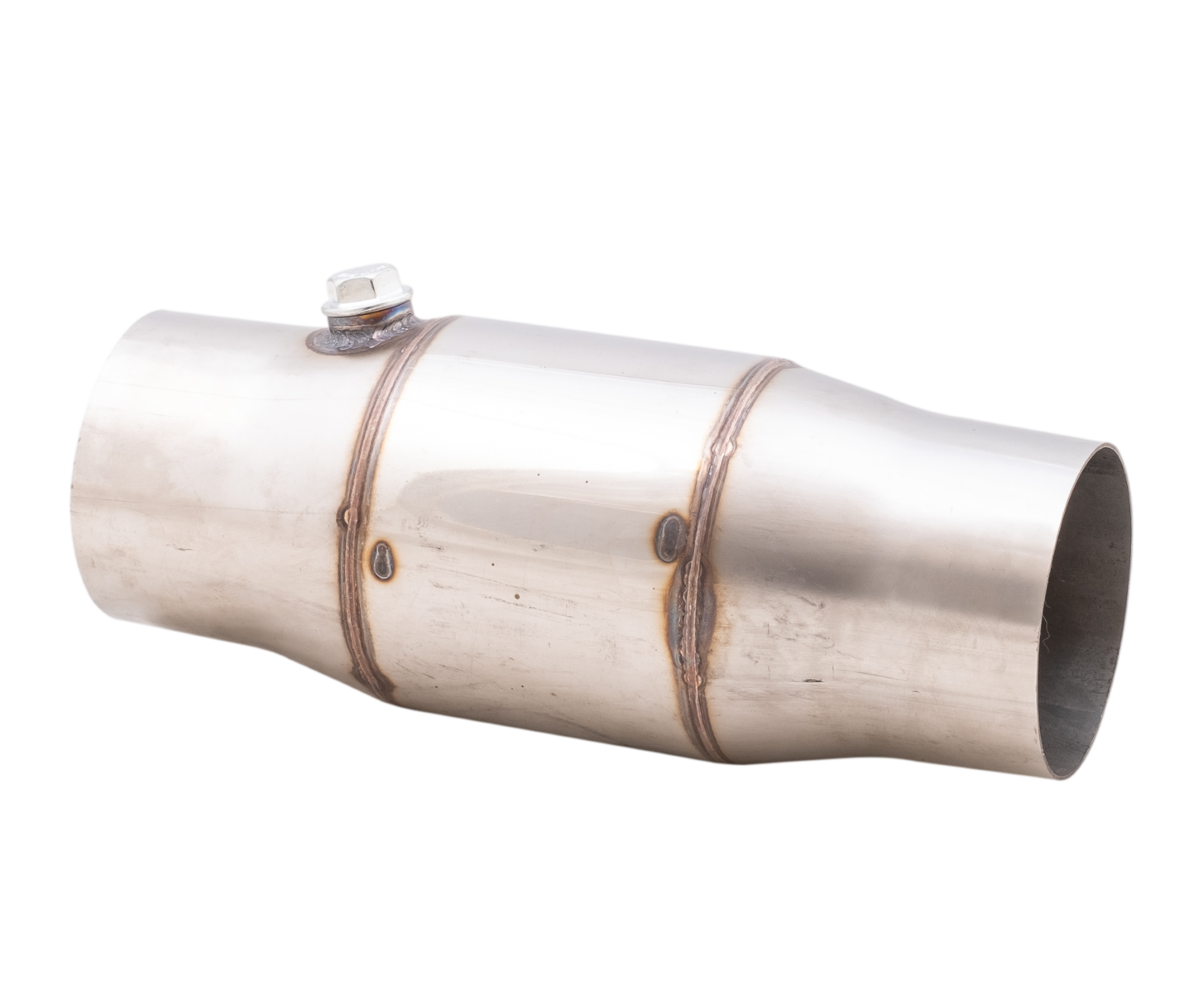 XForce CAT50-350 Hi-Flow Racing Catalytic Converter Round Metallic 3.5 ...