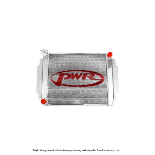 PWR 55mm Crossflow Radiator for Holden HJ-HZ V8 Auto 71-80) w/ 16" SPAL ...